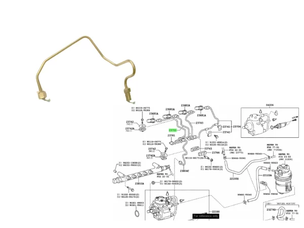 CAÑO INYECTOR HILUX/SW4 2012-15 N.2 IMP - VCA Repuestos