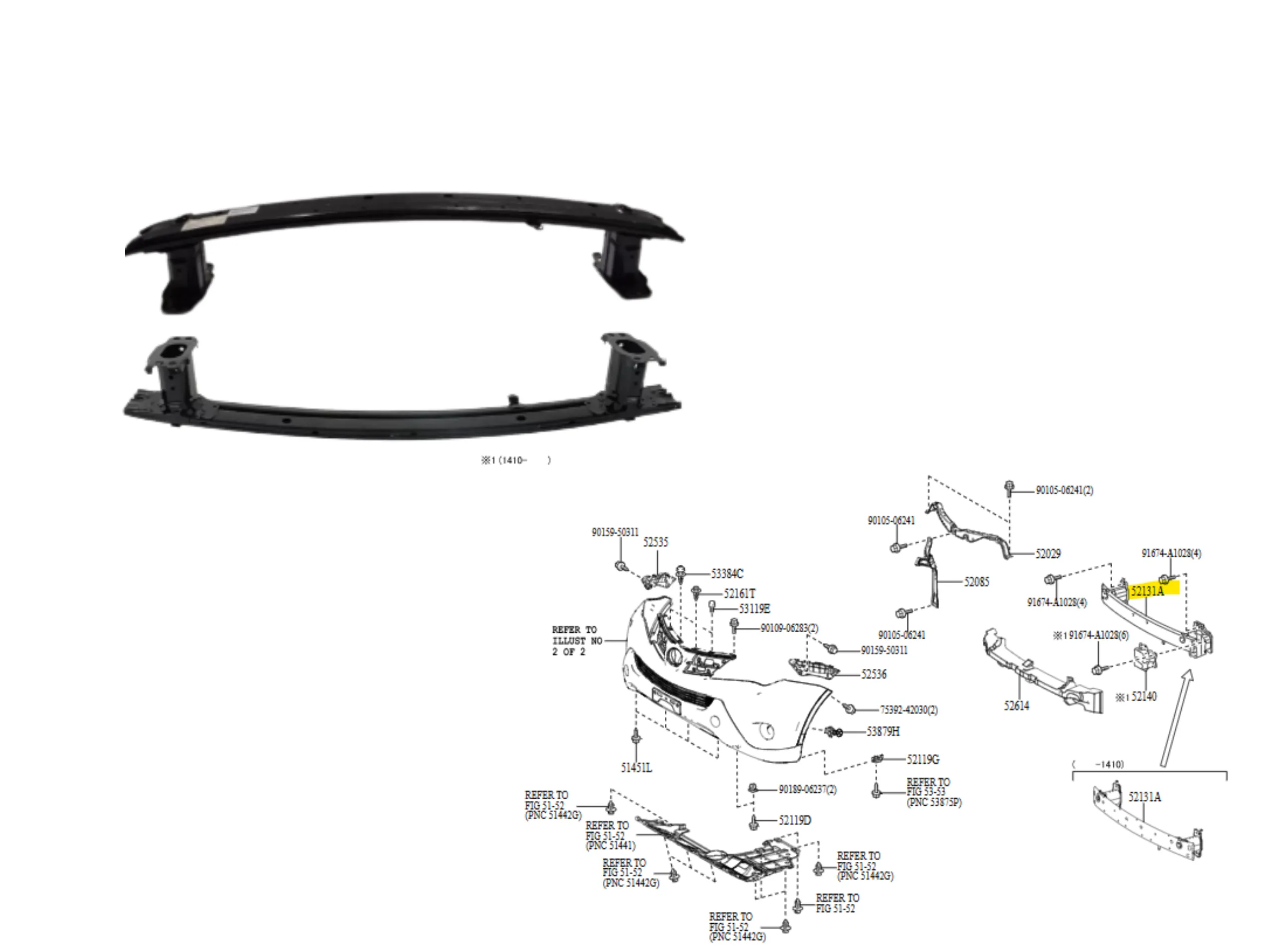 ALMA PARAGOLPE DELANTERO RAV4 2013-19 ORIG - VCA Repuestos
