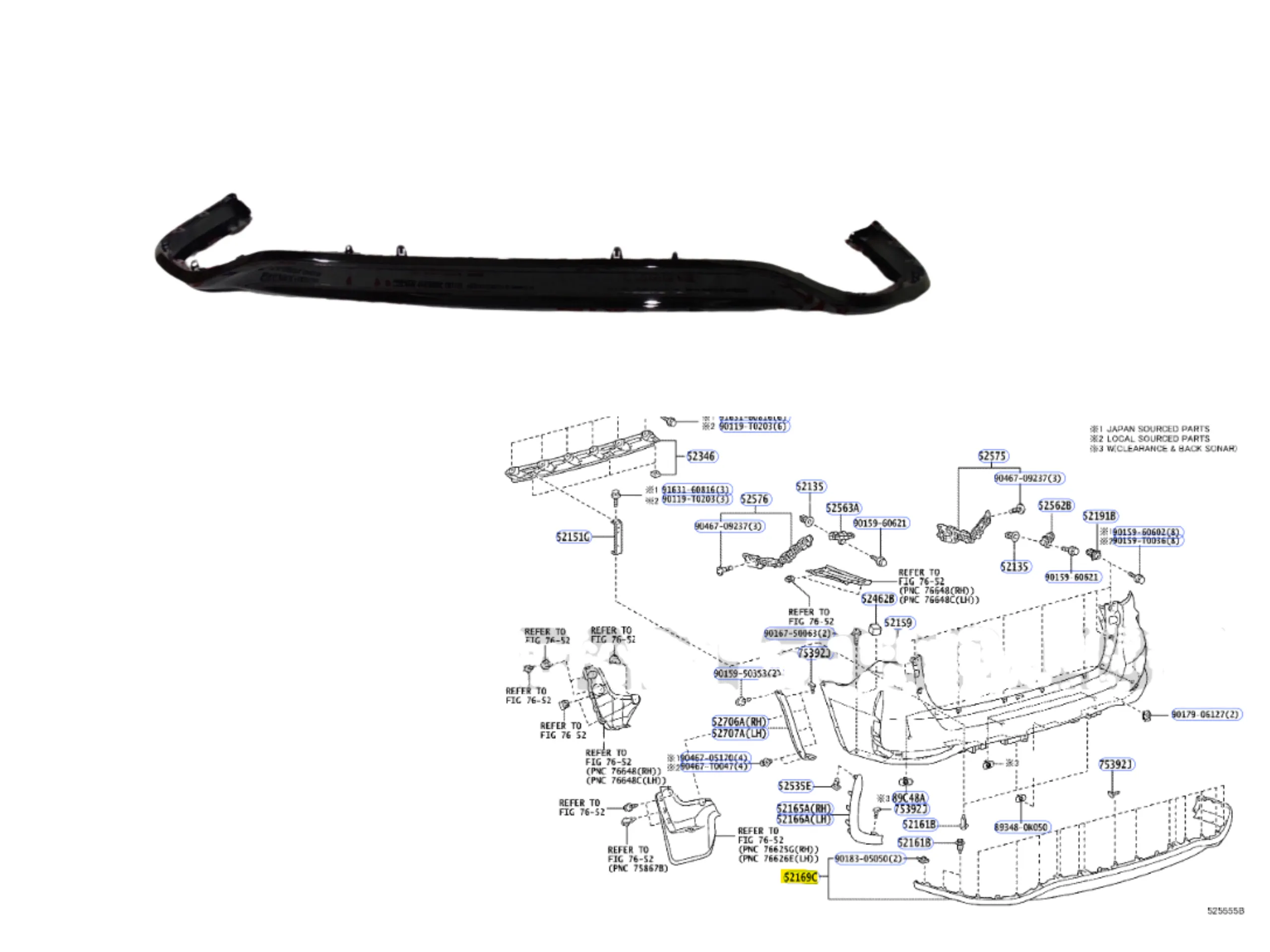 SPOILER PARAGOLPE TRASERO SW4 GR SPORT 2021- *VER CON FOTO* - VCA Repuestos