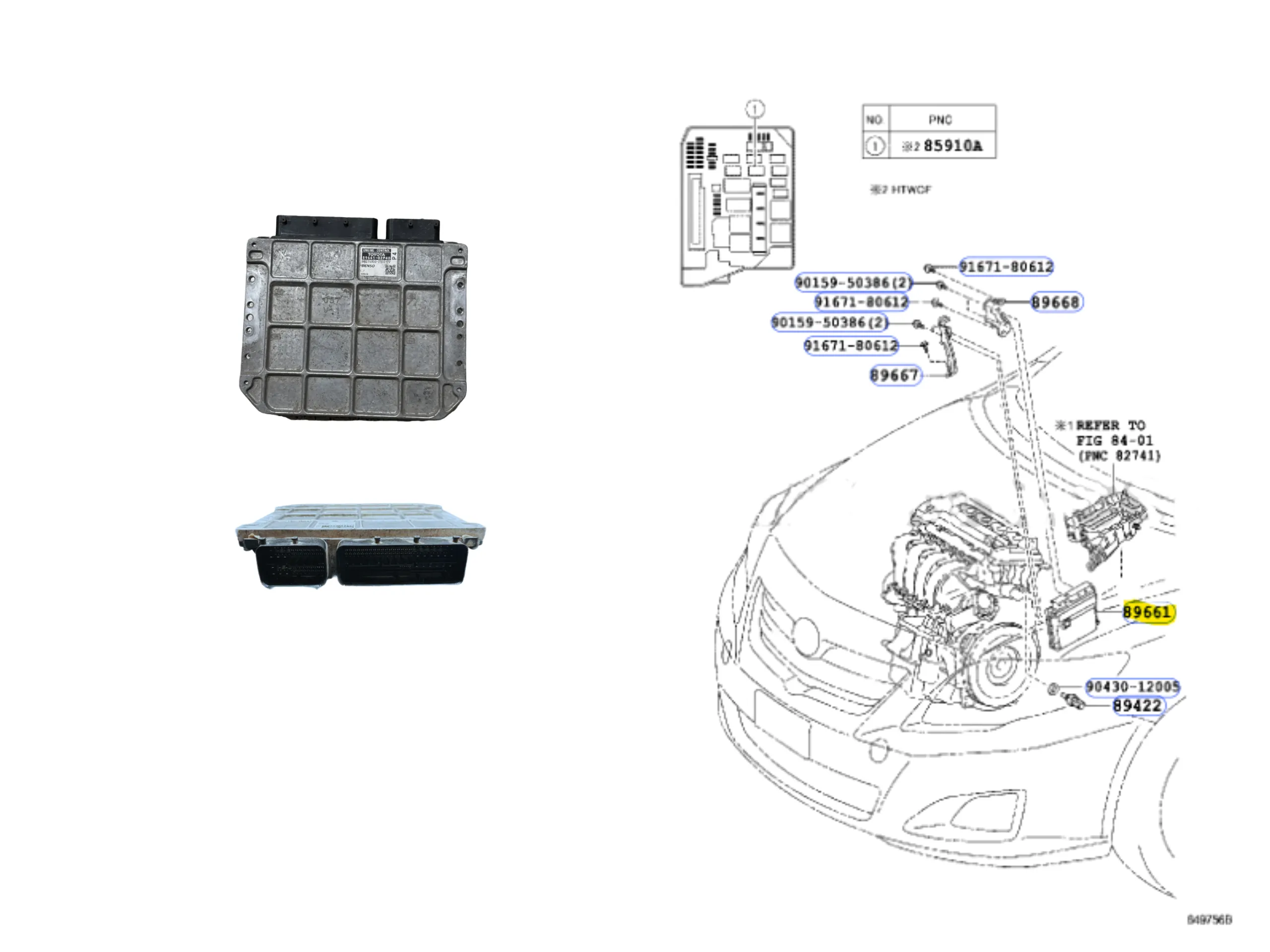 COMPUTADORA COROLLA 2008- 1.8 NAFTA 1ZZ *VER CON CHASIS* - VCA Repuestos